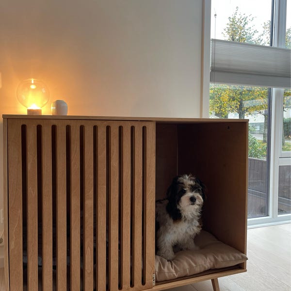 Bungalo H Dog House, Puppy Crate House, Modern Dog House, Dog Bed ...