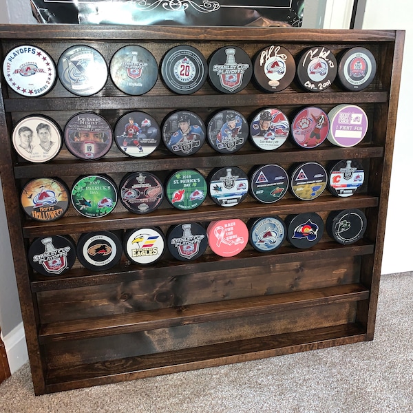 Hockey Puck Display and Storage Shelf: Sizes 6 Pucks to 36 Pucks - Etsy