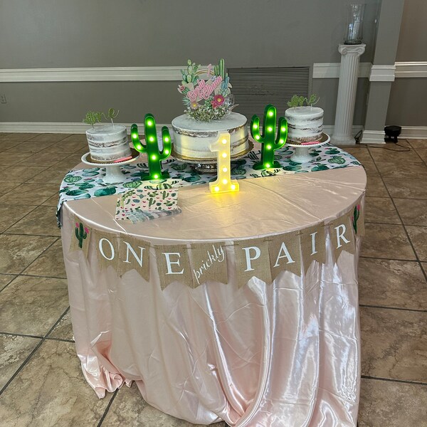 Floral Cactus Succulent Theme Cake Topper - Etsy