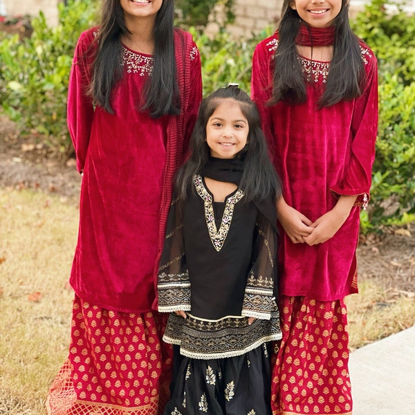 Pakistani Girls 3pc Formal Gharara Suit - Etsy