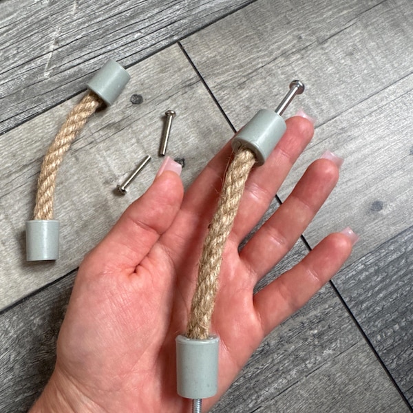 Rustic JUTE ROPE Handle -- Home Decor Drawer Pull - Etsy
