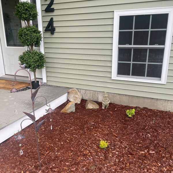 Pair of Stone Gnome Statues | Outdoor Dwarf Sprite Decoration Garden ...