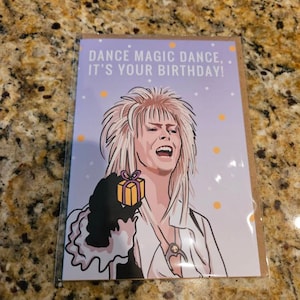 Labyrinth Birthday Card, Labyrinth Card, David Bowie Blank Card, Jareth ...