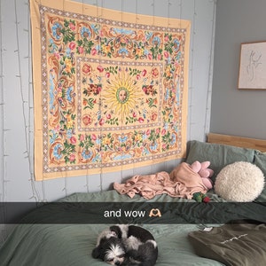 Retro 70s Tapestry Wall Hanging Paper Sun Tapestry Indoor Wall - Etsy