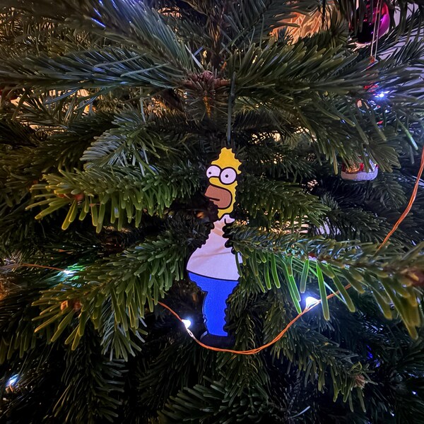 Homer Simpson Hanging Christmas Tree Decoration - the Simpsons Bush ...