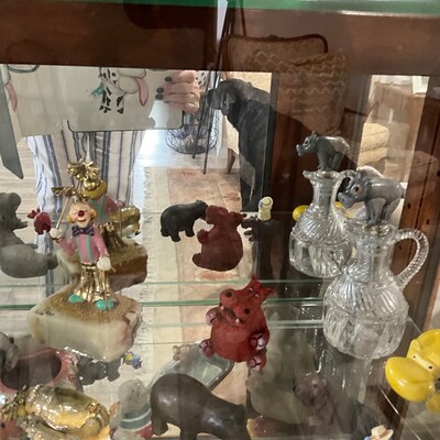 Sitting Fox Stone Statue Cement Realistic Fox Wild Animal Figurine ...