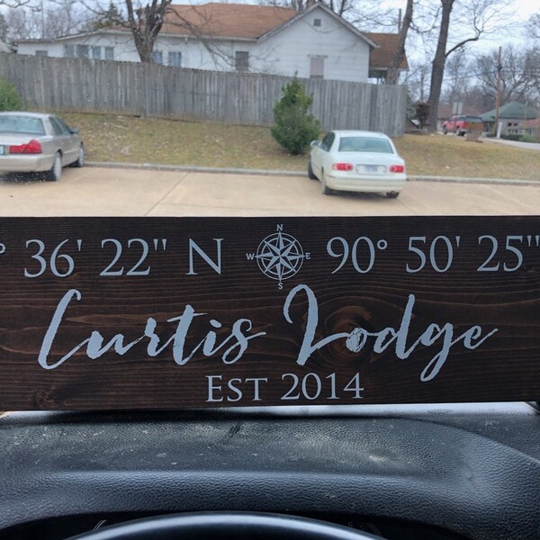 Personalized Wedding Gift | GPS Sign | Custom Coordinates Sign | Mother ...