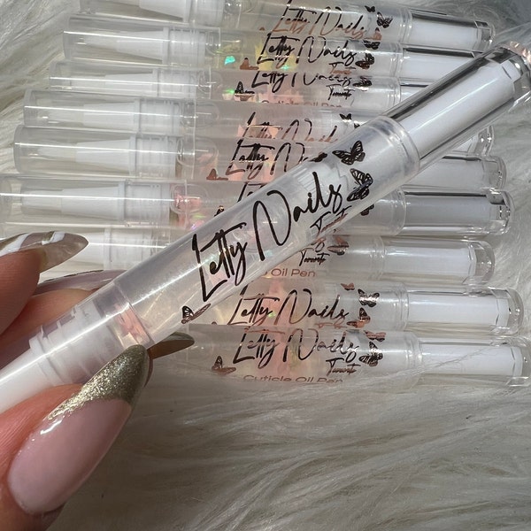 Custom Clear Foil Cuticle Oil Pen Labels - Etsy
