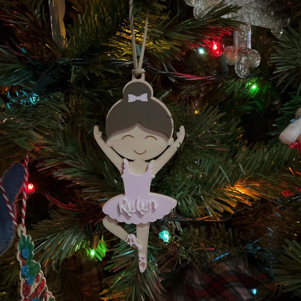Ballerina Ornament | Personalized Girls Christmas Ornament | Girls ...