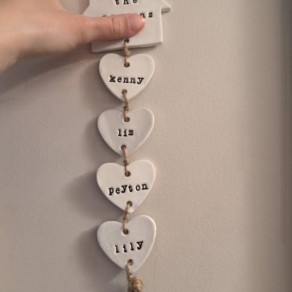 Our Family Clay Wall Hanging, Family Wall Hanger, Our Family Tree ...