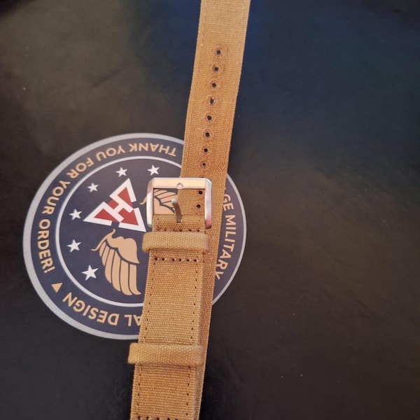 22mm Vintage Military Brown Canvas Watch Strap WWII A-11 A11 Hack - Etsy