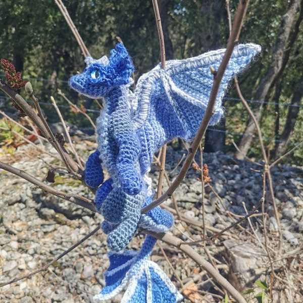 Elemental Water Dragon Crochet Amigurumi Digital PDF Pattern by Crafty ...