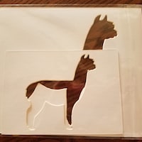 Alpaca Stencil Made From 4 Ply Mat Board-choose a Size-from 5x7 to ...