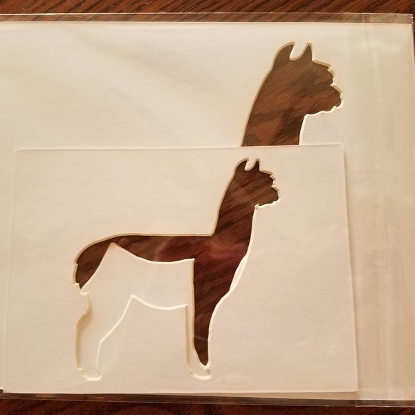 Alpaca Stencil Made From 4 Ply Mat Board-choose a Size-from 5x7 to ...