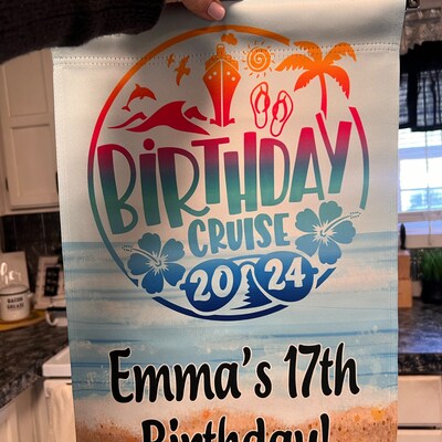 Anniversary Cruise Ship Sign, 2023 Cruise Personalized Door Sign ...