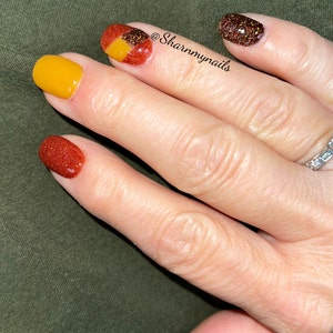 HELLO Autumn-glitter Dip Powder Fall Nail Dip Dip Powder - Etsy