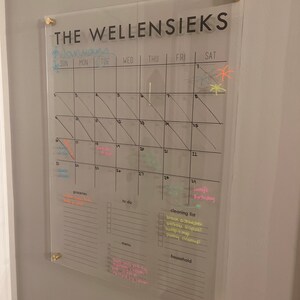 Personalized Year Wall Calendar Vertical Yearly Calendar With | Etsy