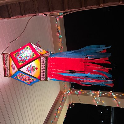Large No Assembly Foldable Reusable Diwali Paper Lantern Akash Kandil ...