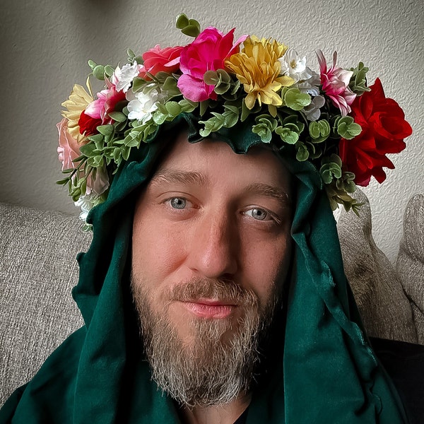 Midsommar Flower Crown, Spring Meadow Floral Headband, Artificial ...