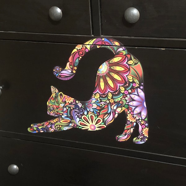 Cat Decals - Set of 3 Cat Wall Stickers - Peel and Stick Decals - Etsy