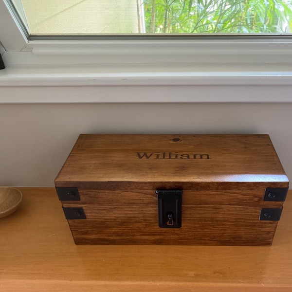 Personalized Wooden Memory Box/chest, Sturdy Wooden Chest Used as a ...