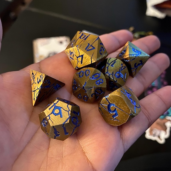 Arcane Fissure Metal Dnd Dice Set | for TTRPG Games Such as Dungeons ...