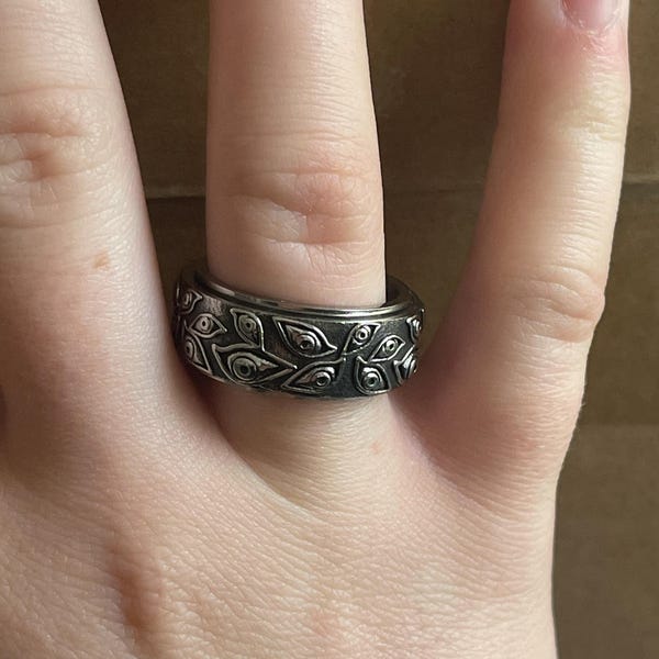 Fidget Dragon Anxiety Spinner Rings, Rotating Anti Stress Worry Ring ...