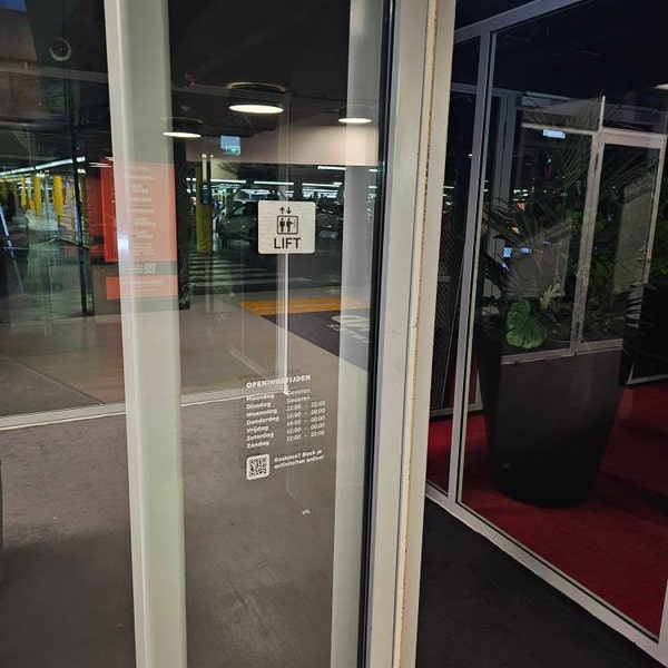 Metallic Silver Push Pull Door Signs - Self-adhesive Aluminium UV ...