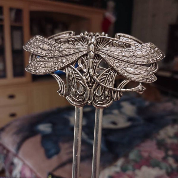 Dragonfly Hair Comb Decorative Hair Combs Large Dragonfly Art Nouveau ...
