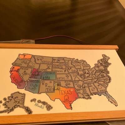 50 States Scratch Off US State Scratch off Map United States - Etsy