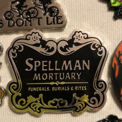 Spellman Mortuary Sign Enamel Pin - Etsy