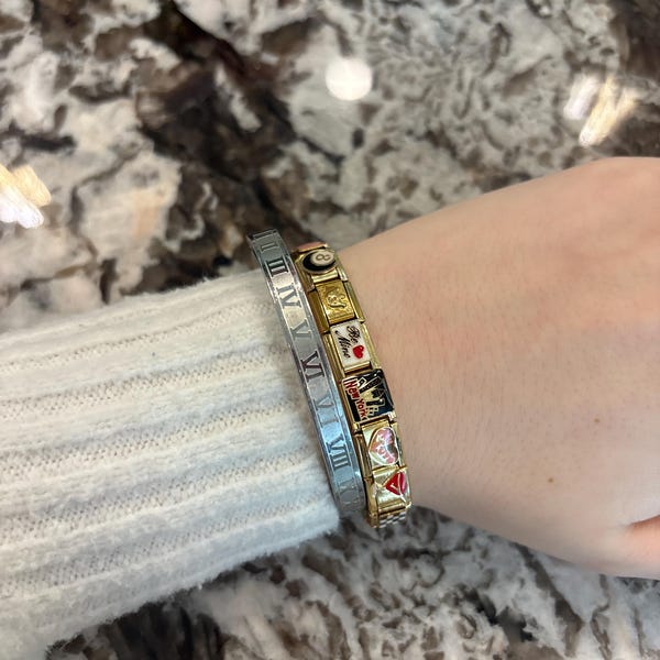 Personalized Italian Bracelet, Custom Gold Italy Charms, Gold Italian ...