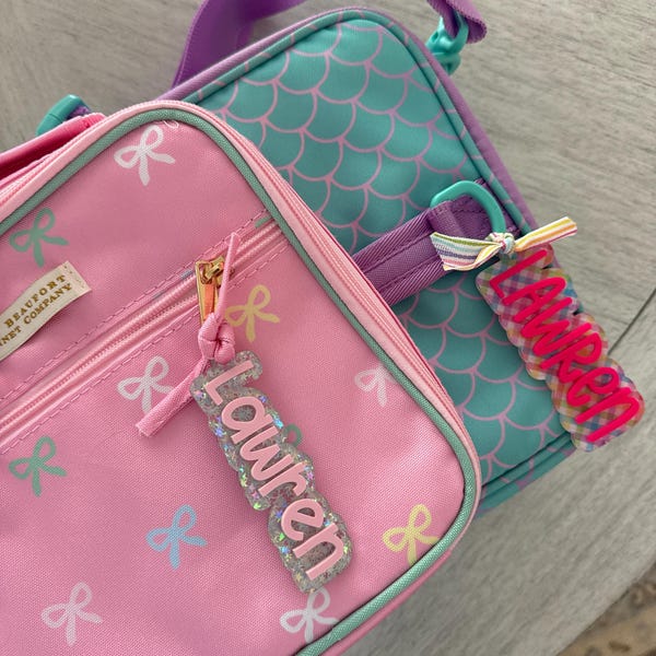 Name Keychain, Backpack Name Tags, Diaper Bag Tag, Personalized Name ...