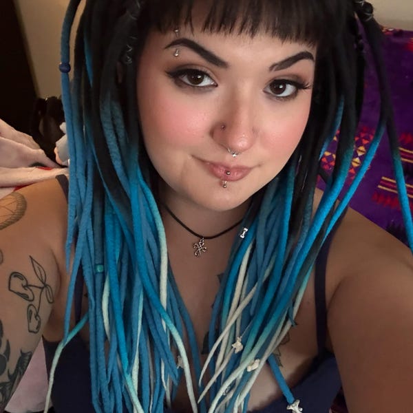 Curly Wool Ombre Double Ended Dreadlocks DE Dreads “curly Phoenix ...