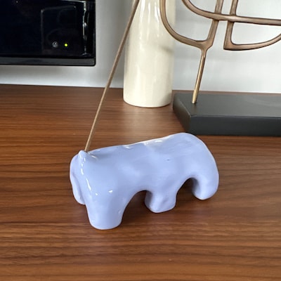 Handmade Ceramic Cobalt Lamp Organic Shape Lamp Matte Blue Lamp ...