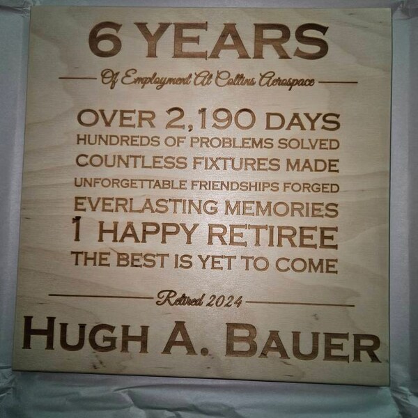 Retirement Picture Frame Employee Gift Retirement Gift Gifts for Him ...