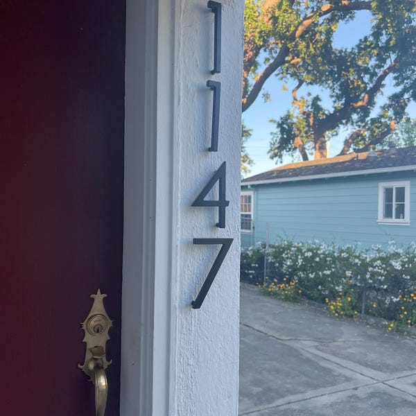 Black House Numbers - 5 Inch Modern Metal Address Numbers - Etsy Canada
