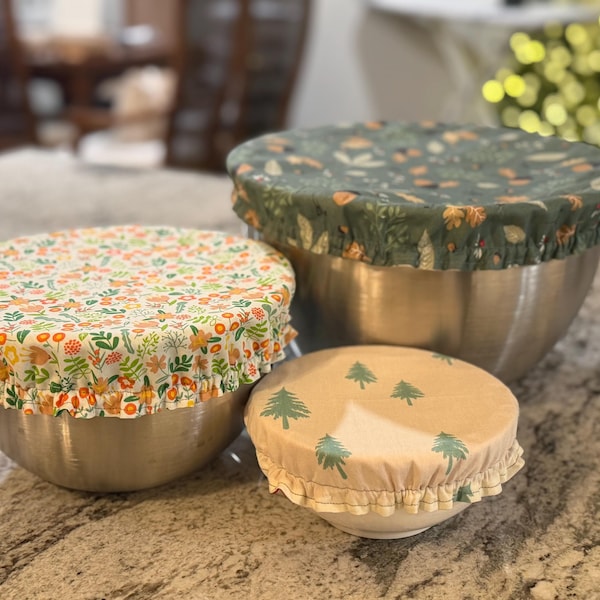 Fabric Bowl Covers Sewing Pattern in 3 Sizes: Reversible, Reusable (PDF ...