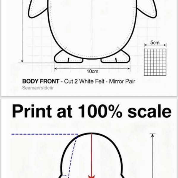 Penguin Plush Sewing Pattern | Stuffed Animal Pattern | DIY Penguin Toy ...