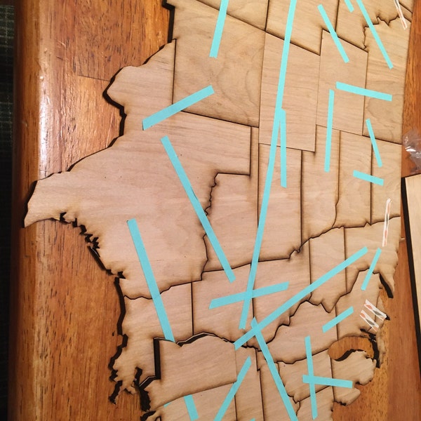 USA 50 States Map, Cut Individually for a DIY Project - Etsy