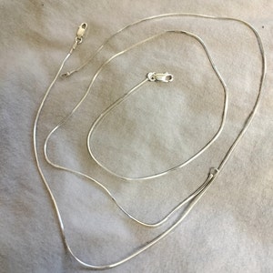 Diamond Cut Snake Chain, 1mm Mirror Snake Chain, Sterling Silver Chain ...