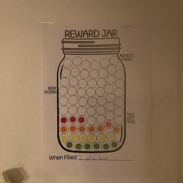 Reward Jar | Reward Chart | 2 Option Fillable | Color Printable ...