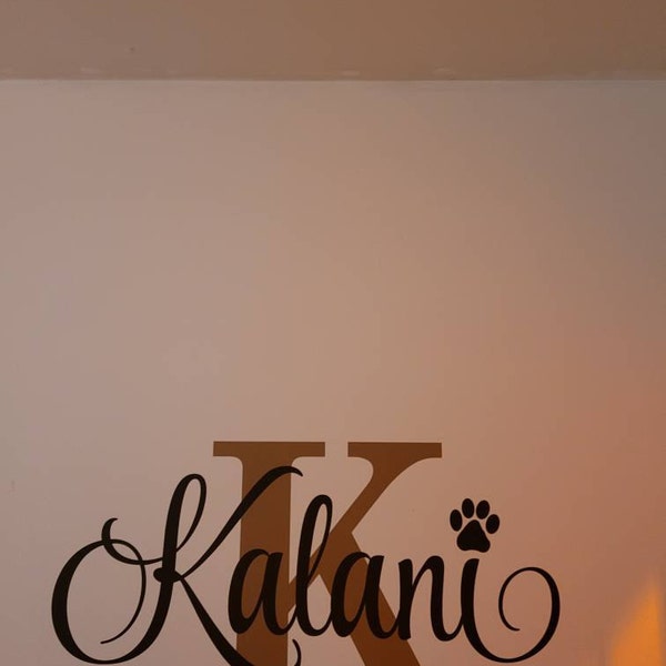 Personalized Dog Wall Decal Dog Name Sticker Dog Name Sign Custom Name ...