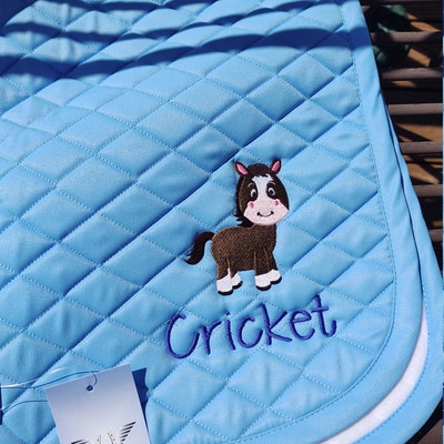 Roly Poly Pony Custom English Embroidered Horse Saddle Pad - Etsy
