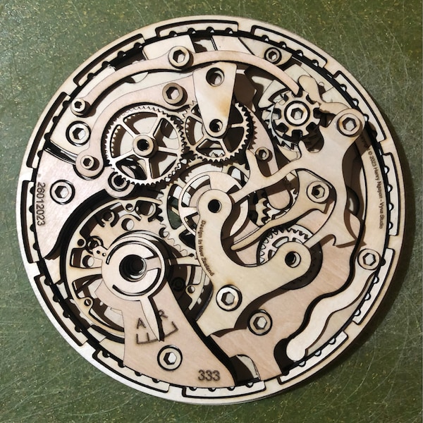 Gear Clock V0 | Laser Cut File for Creating 3D Mechanical Clock ...