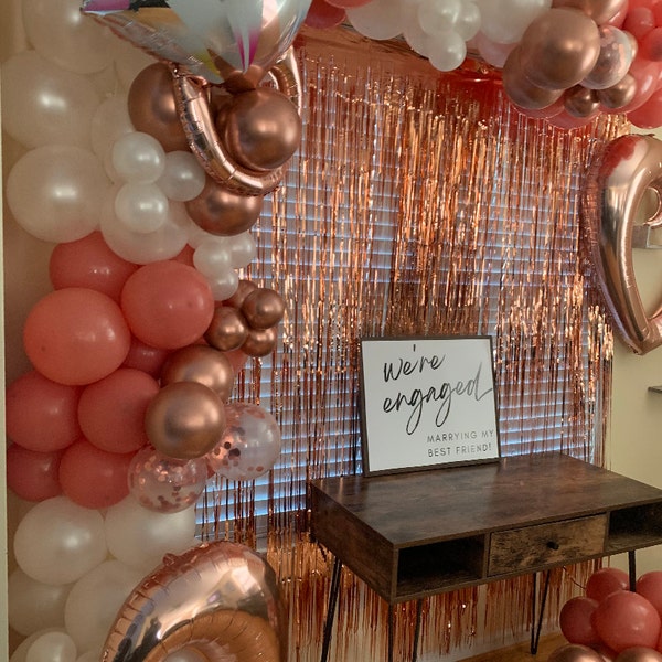 Blue Crest Vertical Engagement Party Sign | Blue | Engagement Party ...