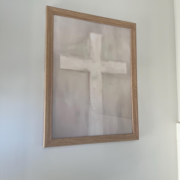 Christian Cross Minimalist Wall Art Poster Jesus Print Watercolor Bible ...