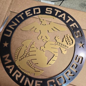 US Marine Corps Metal Sign Authorized Seller for USMC Logo USMC Sign ...