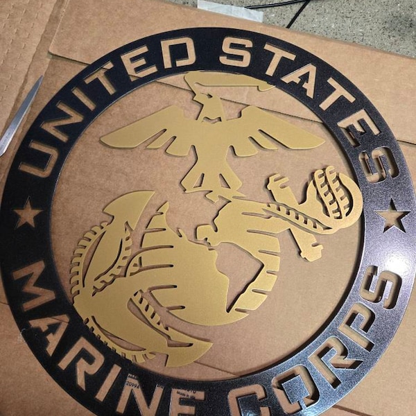 US Marine Corps Metal Sign -- Authorized Seller for USMC Logo -- USMC ...