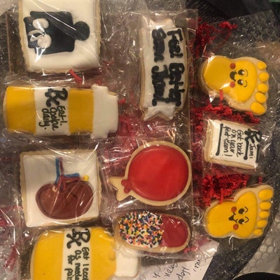 Get Well Sugar Cookies/ Surgery Gift / Knee Surgery Sugar Cookies ...
